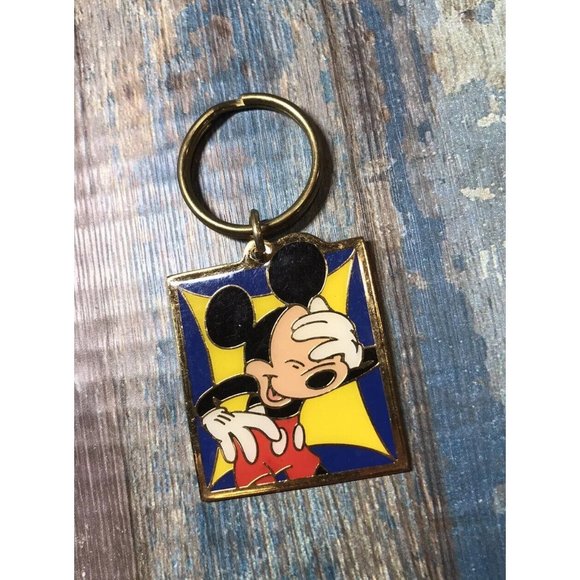 Disney | Accessories | Disney Mickey Mouse Metal Keychain Vintage Rare ...